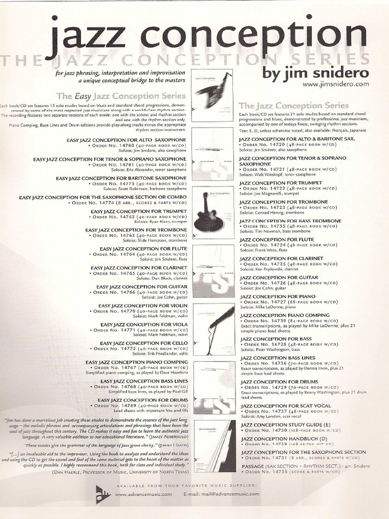 Jim Snidero Easy Jazz Conceptions | PDF