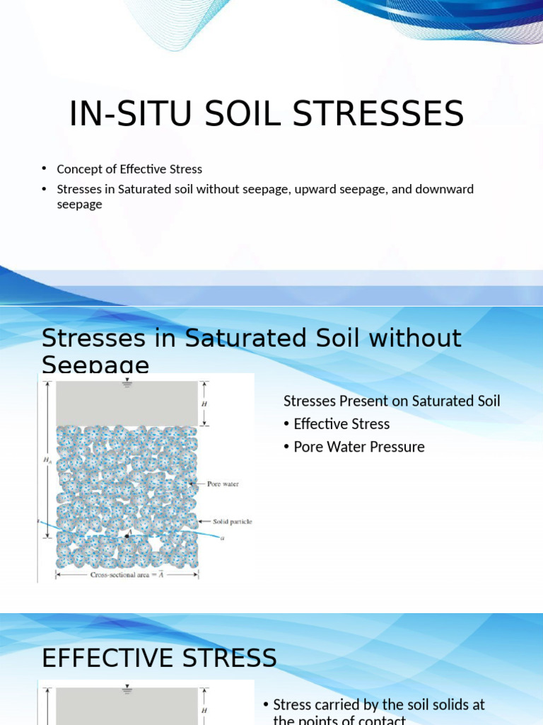 In Situ Stresses of Soil | PDF