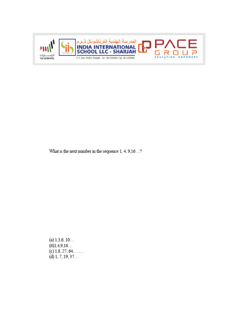 G6 Revision WS-PATTERNS IN MATHEMATICS | PDF