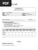 GRADE 6 MATHEMATICS TEST TERM 4 2023(1)(1) | PDF | Numbers | Arithmetic
