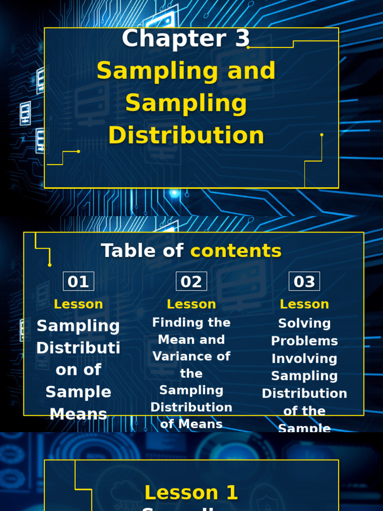 Finals.chapter 3 Lesson1 Sampling Disbritution.. | PDF | Probability Distribution | Mean