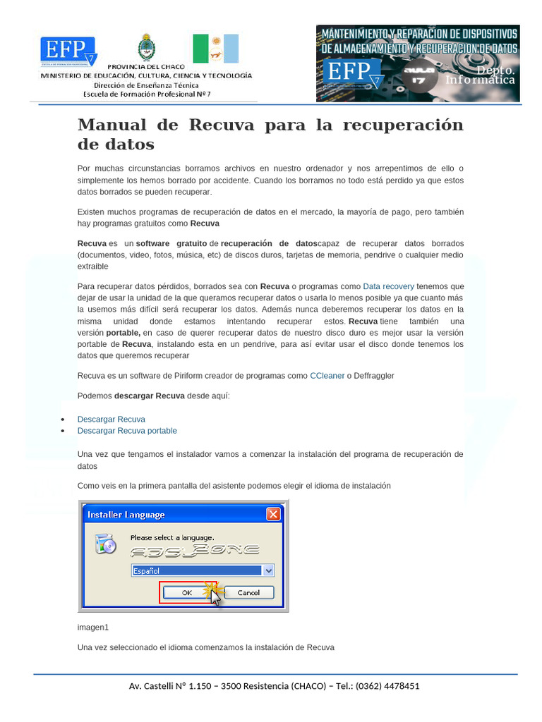 Manual de Recuva | PDF | Archivo de computadora | Informática