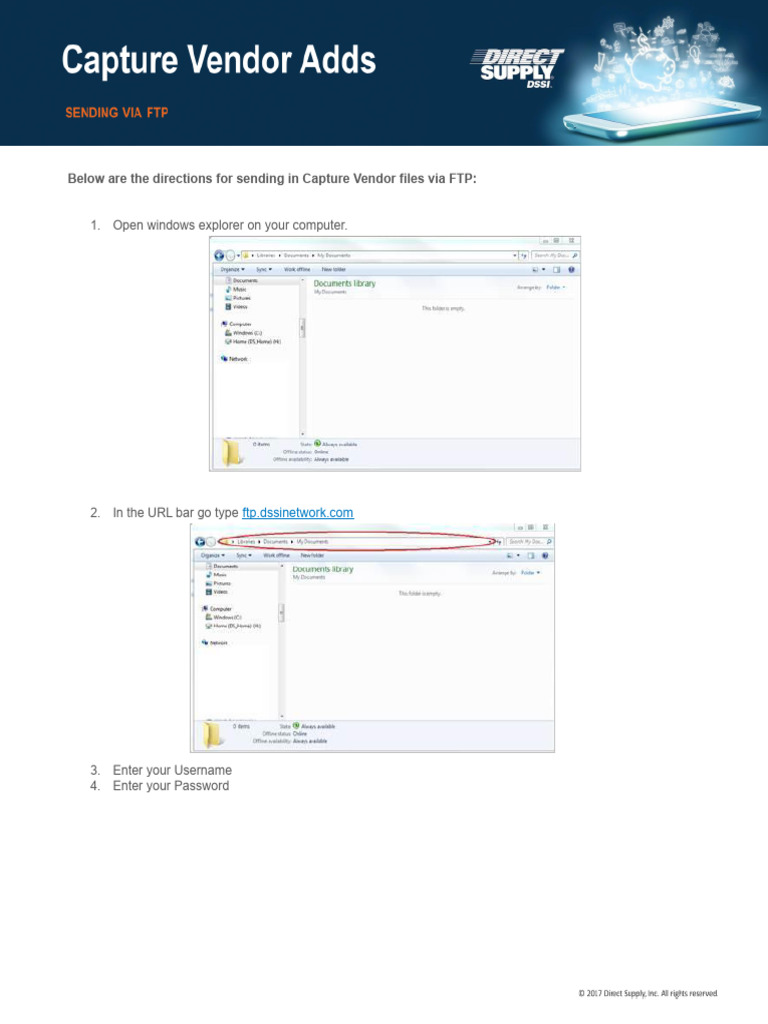 FTP Instructions for Capture Vendor Files | PDF