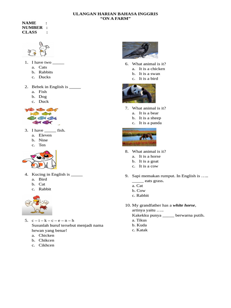 UH - Animal On A Farm | PDF