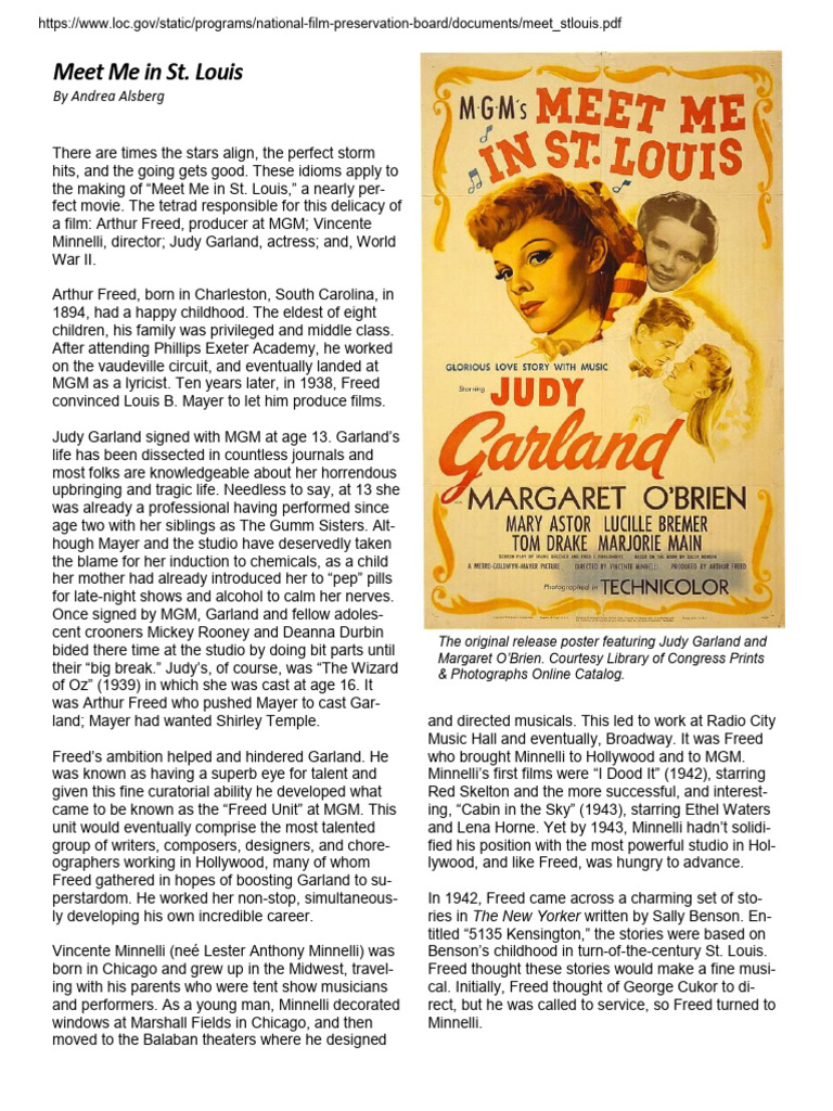 Women and "Meet Me in St. Louis" | PDF