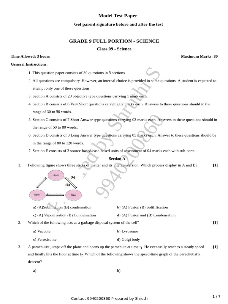 Grade 9 Science Full Portion | PDF | Colloid | Mixture