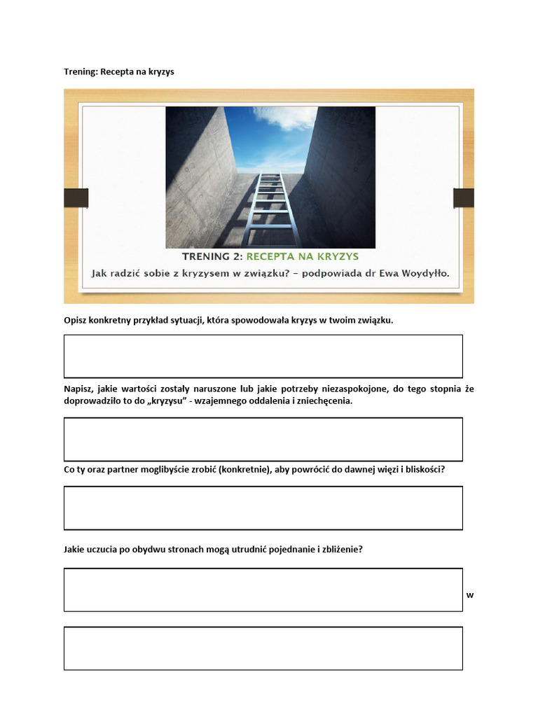 6. Trening- Recepta na kryzys | PDF