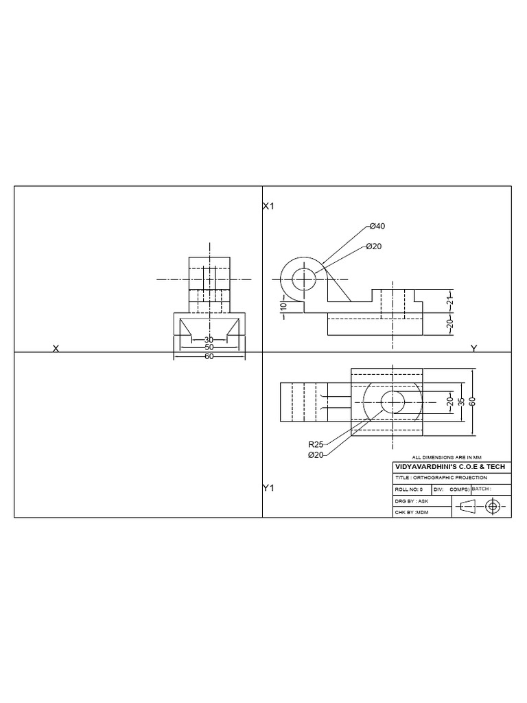 Autocad Sheet No 1 | PDF