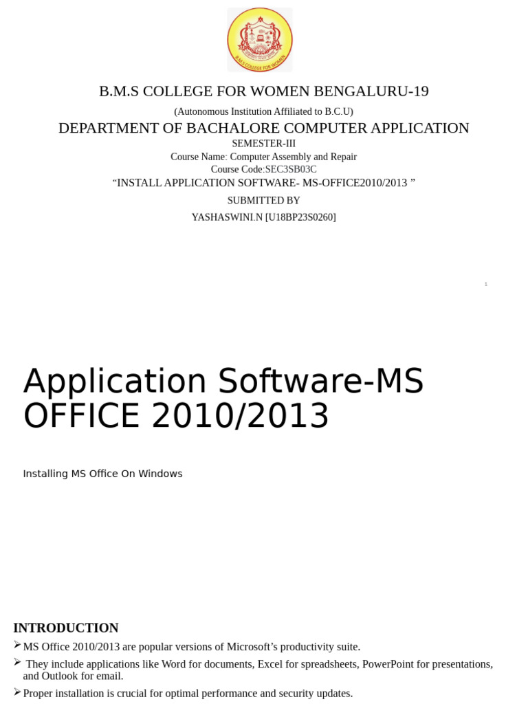 Yashaswini.N (Final CAR | PDF | Microsoft Office | Microsoft Excel
