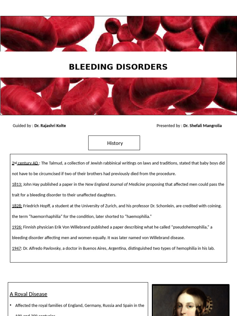 Bleeding Disorders | PDF | Coagulation | Platelet
