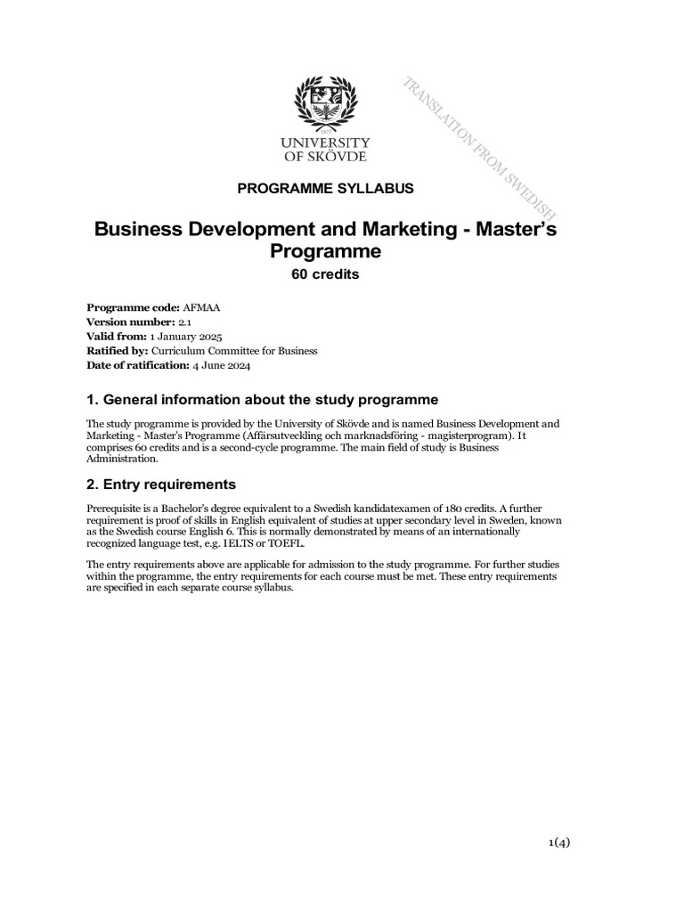 Programme-Syllabus AFMAA | PDF | Knowledge | Academic Degree