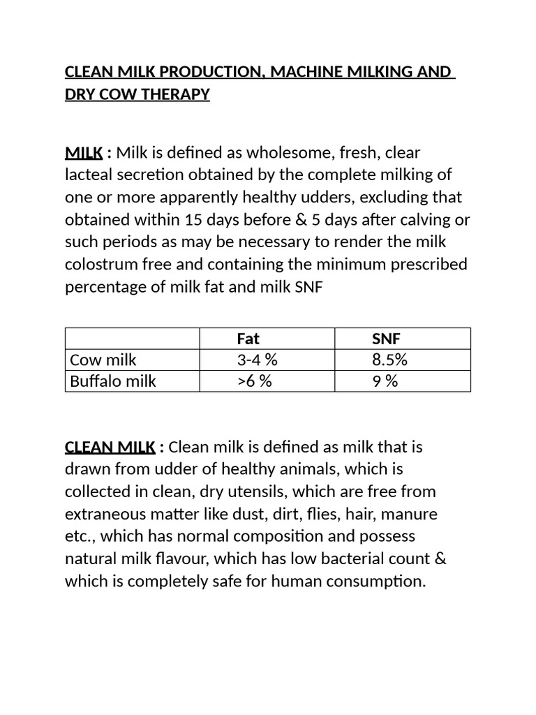 Dairy CMP, MM, DCT | PDF | Milk