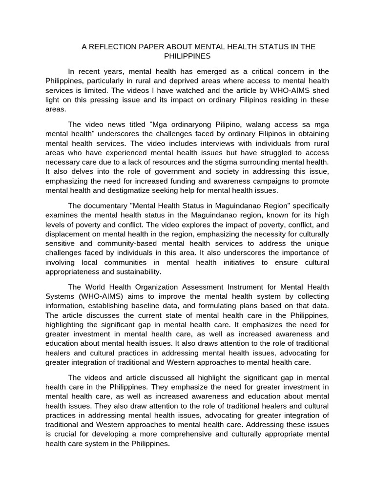 Mental Health Crisis in the Philippines | PDF | Mental Health | Philippines