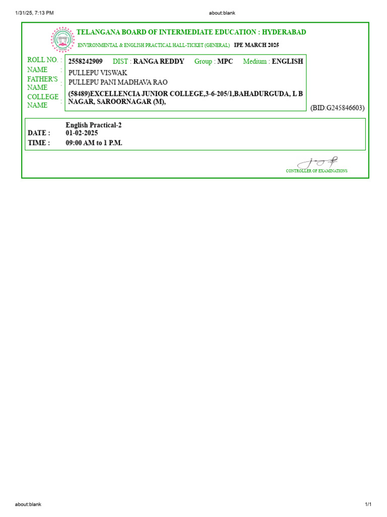 Eng Practicals HT | PDF