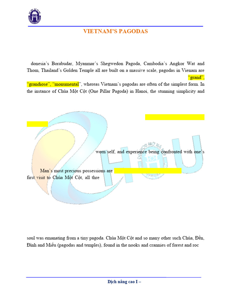 English-Vietnamese Translation | PDF | Tourism