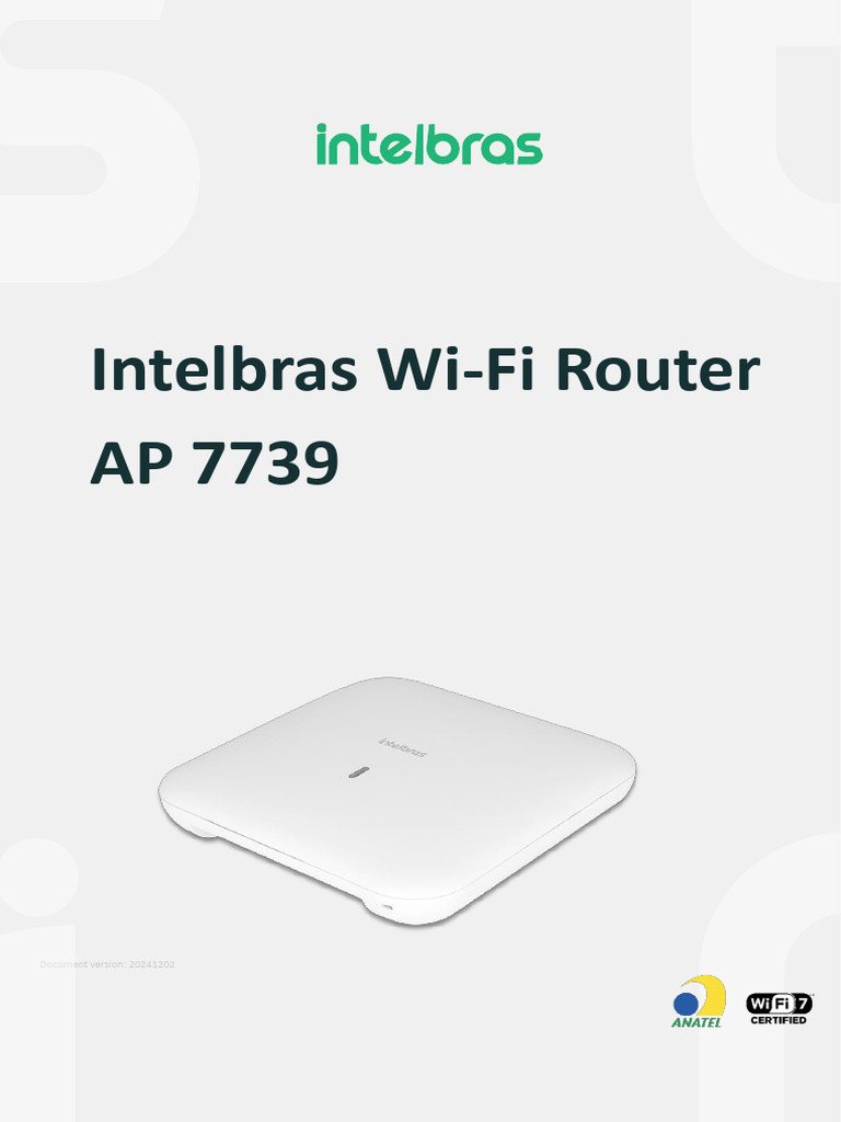 Intelbras AP 7739 Wi-Fi 7 Access Point | PDF | Wi Fi | Ieee 802.11