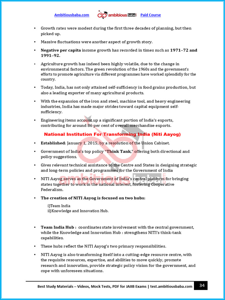 JAIIB Capsule PDF Paper 1 IEIFS New Syllabus Ambitious Baba 34 | PDF