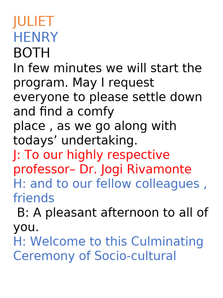 Script Culmination.docx Dec.4 | PDF