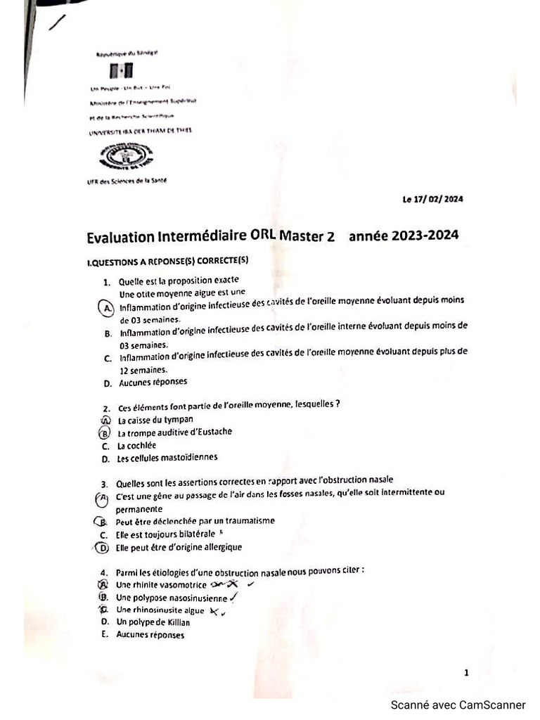 Orl Partiel2024 | PDF