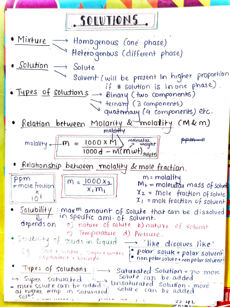 solutions | PDF | Solubility | Scientific Phenomena