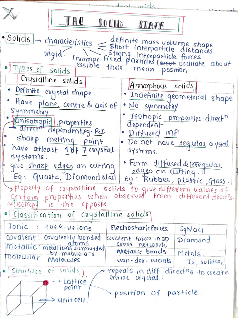 Solid State | PDF | Physical Chemistry | Phases Of Matter
