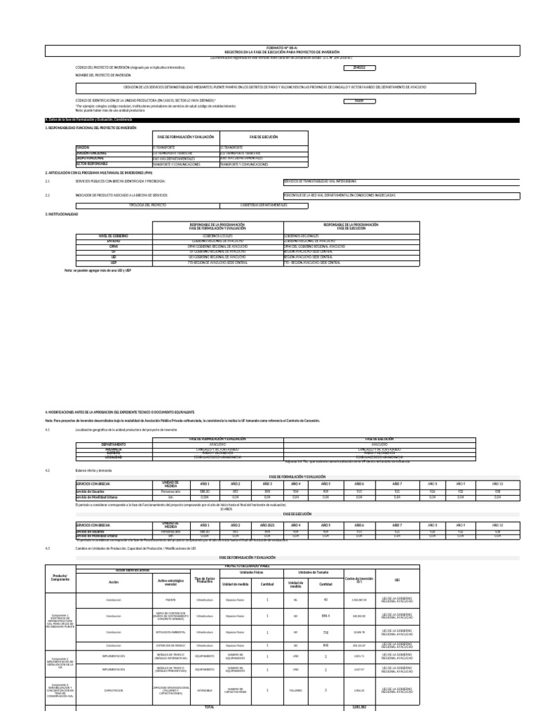 Formato 8A - Pampas 2 Do | PDF | Infraestructura | Transporte