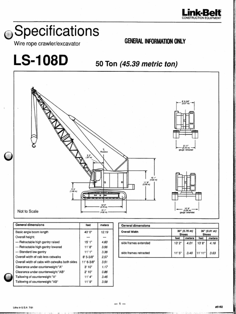Manual Link-Belt LS 108 D | PDF