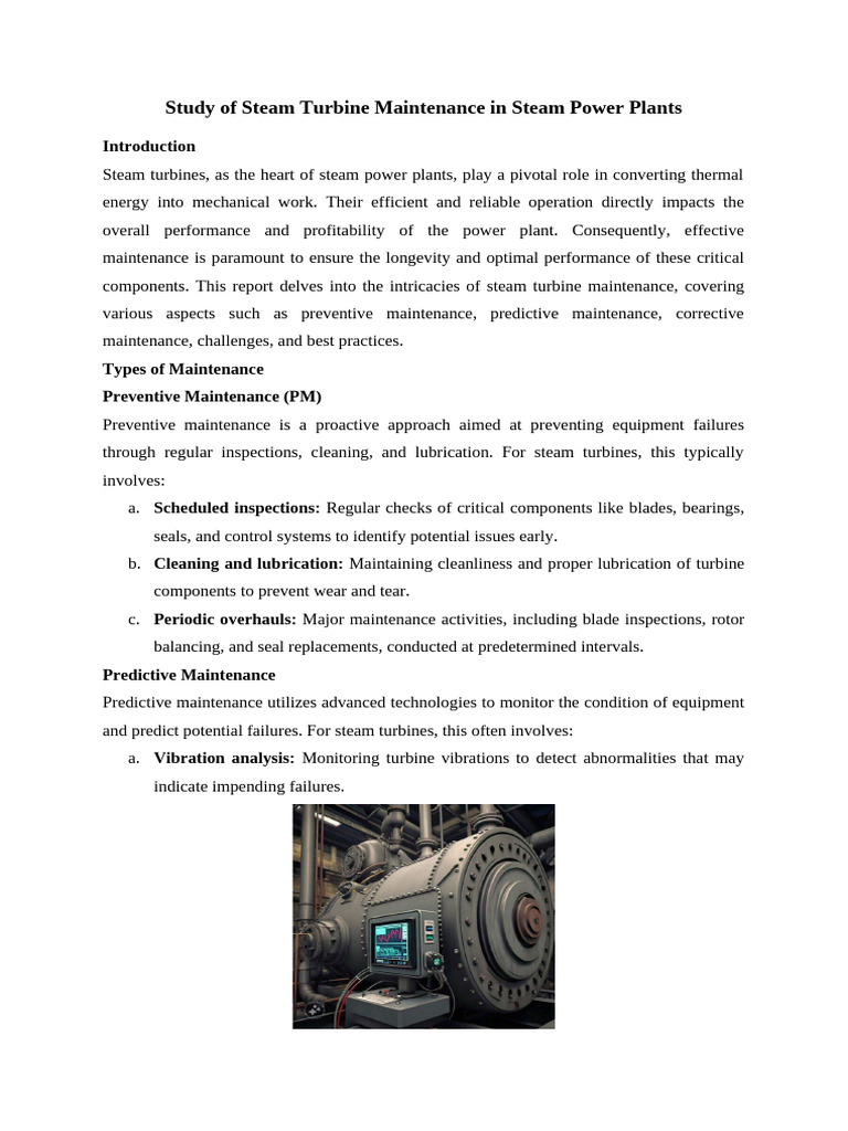 Steam Turbine Maintenance Strategies | PDF | Energy Development | Power ...