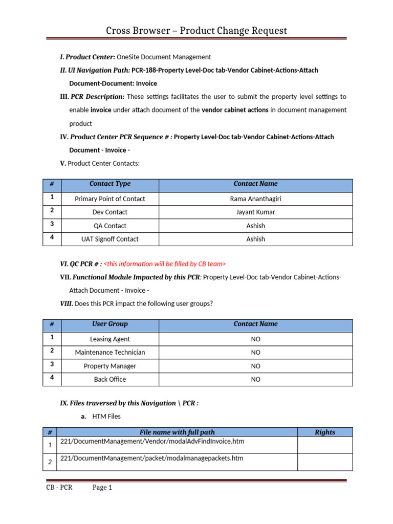 PCR-188-Property Level-Doc Tab-Vendor Cabinet-Actions-Attach Document-Document-Invoice | PDF ...