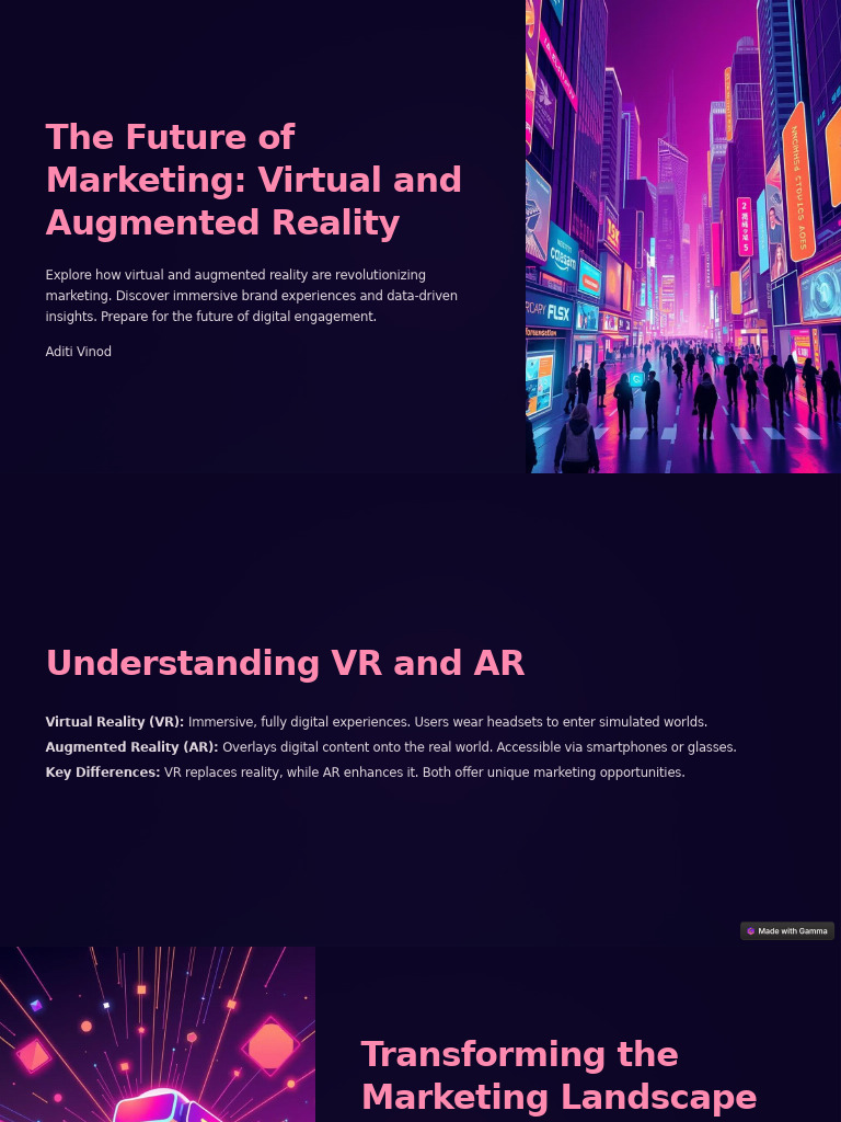 The Future of Marketing Virtual and Augmented Reality | PDF