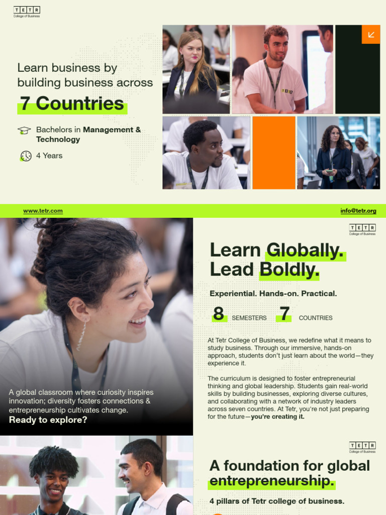 Tetr College of Business Overview | PDF | Entrepreneurship | Learning
