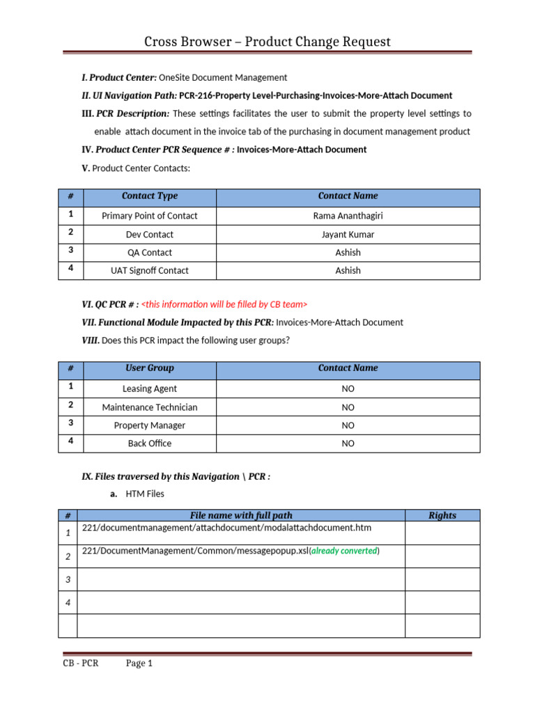PCR 216 Property Level Purchasing Invoices More Attach Document | PDF ...
