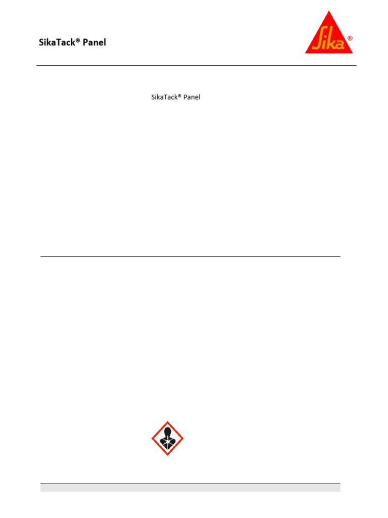 Sikatack Panel - Sika | PDF | Alergia | Residuos