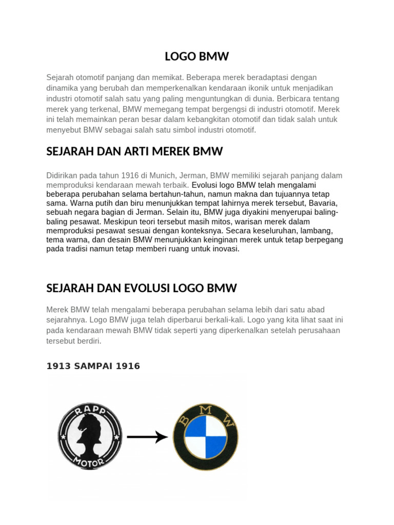 Sejarah BMW | PDF