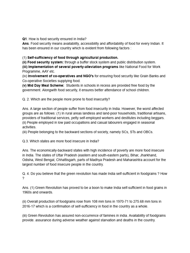 IX _ Food Security (1) | PDF | Food Security | Poverty