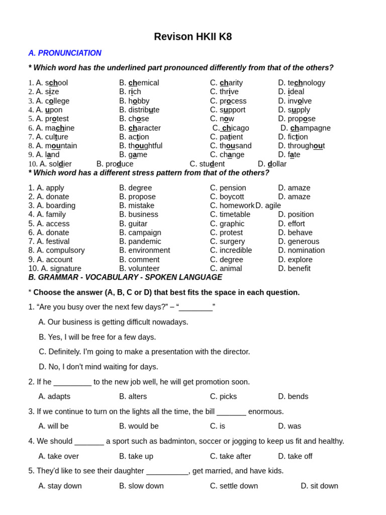 Đề cương k8 HKII | PDF | Deforestation | Wetland