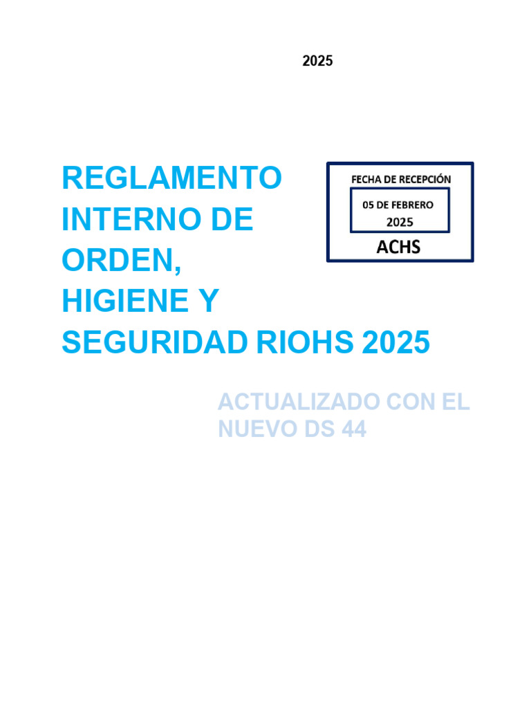 Nuevo Reglamento Interno 2025 Con Cartas de Los Organismos Administradores | PDF | Tiempo de ...
