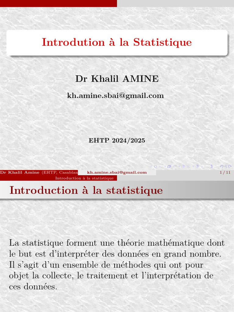 Introduction à la Statistique | PDF | Statistiques | Informatique