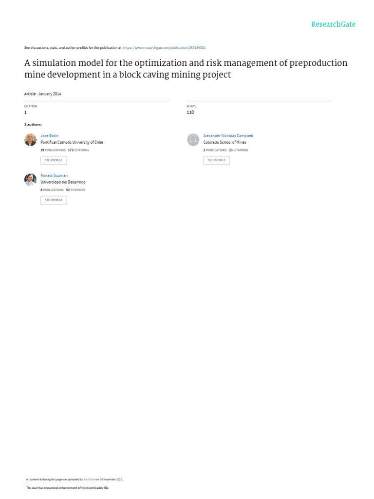 A Simulation Model For The Optimization and Risk Management of ...