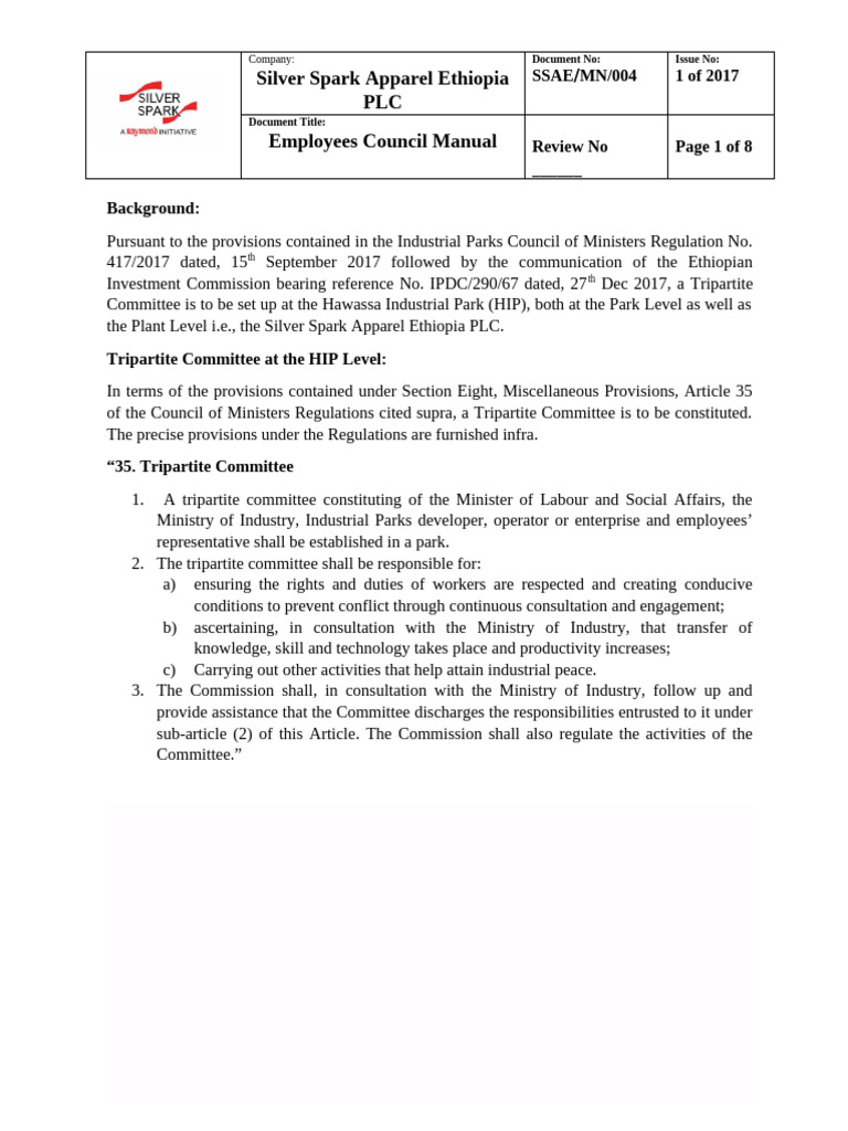 004-Employee Council Manual | PDF | Employment | Business