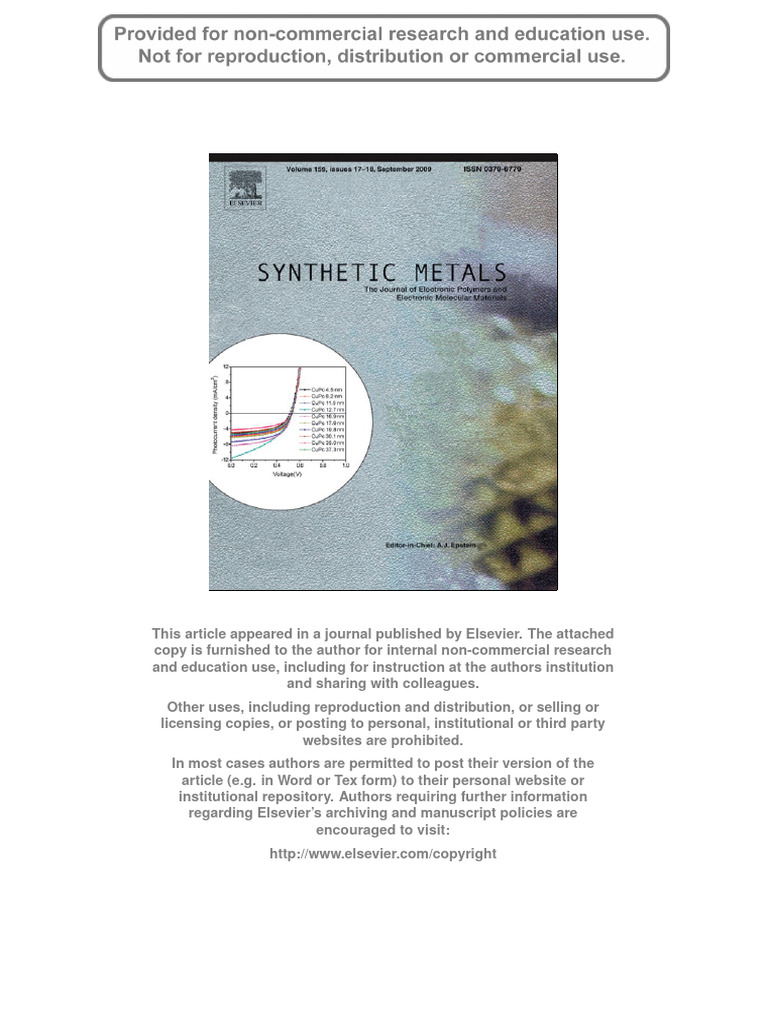 2009 Electrical D.C. Conduction Mechanism in Some Newly Synthesized ...