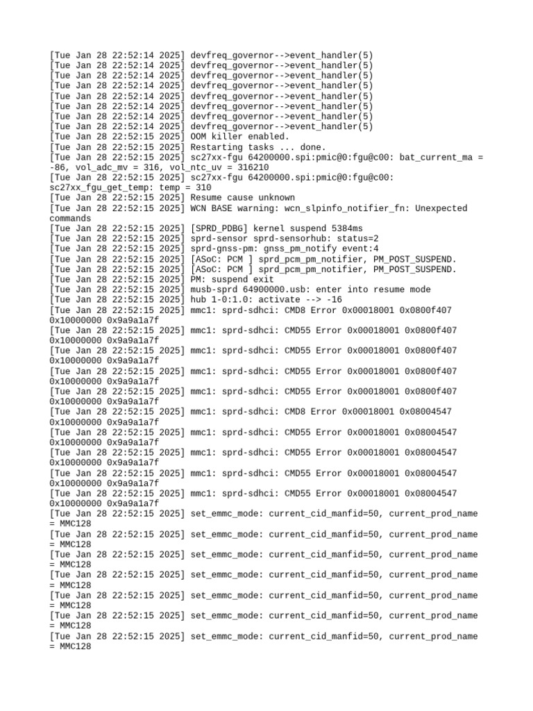 standby_kernel_log_2025_0128_230207 | PDF | Office Equipment | Software