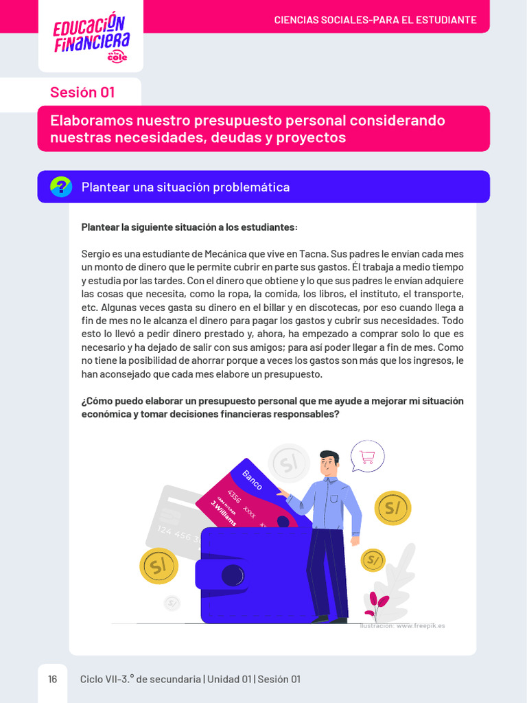 Ciencias-Sociales_3er-grado_U1-S1-Estudiante | PDF | Presupuesto | Pagos