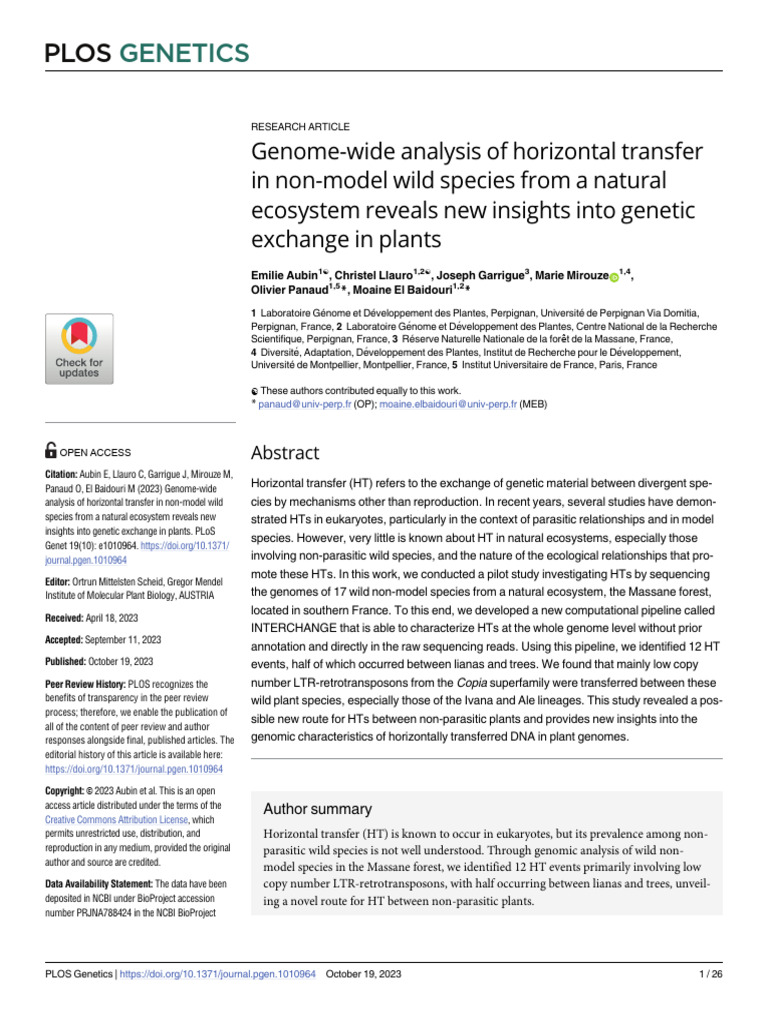 Journal.pgen.1010964 | PDF | Phylogenetics | Species
