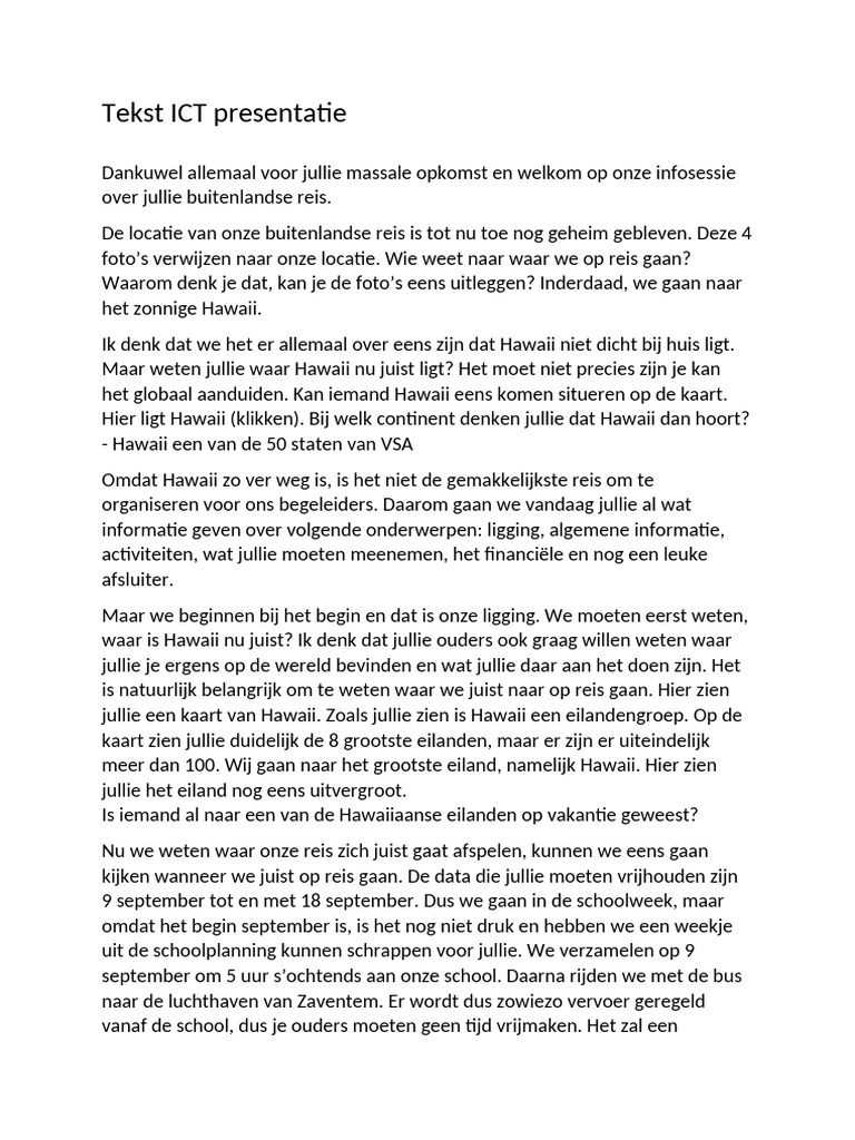 Tekst ICT Presentatie | PDF