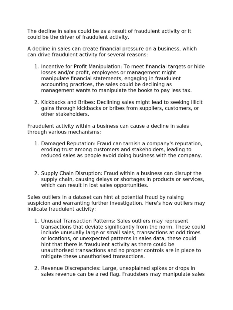 Fraudulent Activity Report | PDF