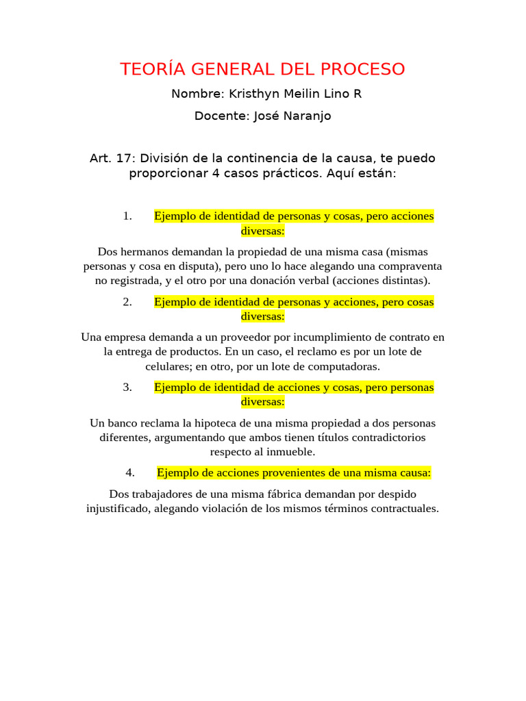 Teoría General Del Proceso | PDF