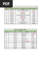 2025 India Public Holidays List | PDF