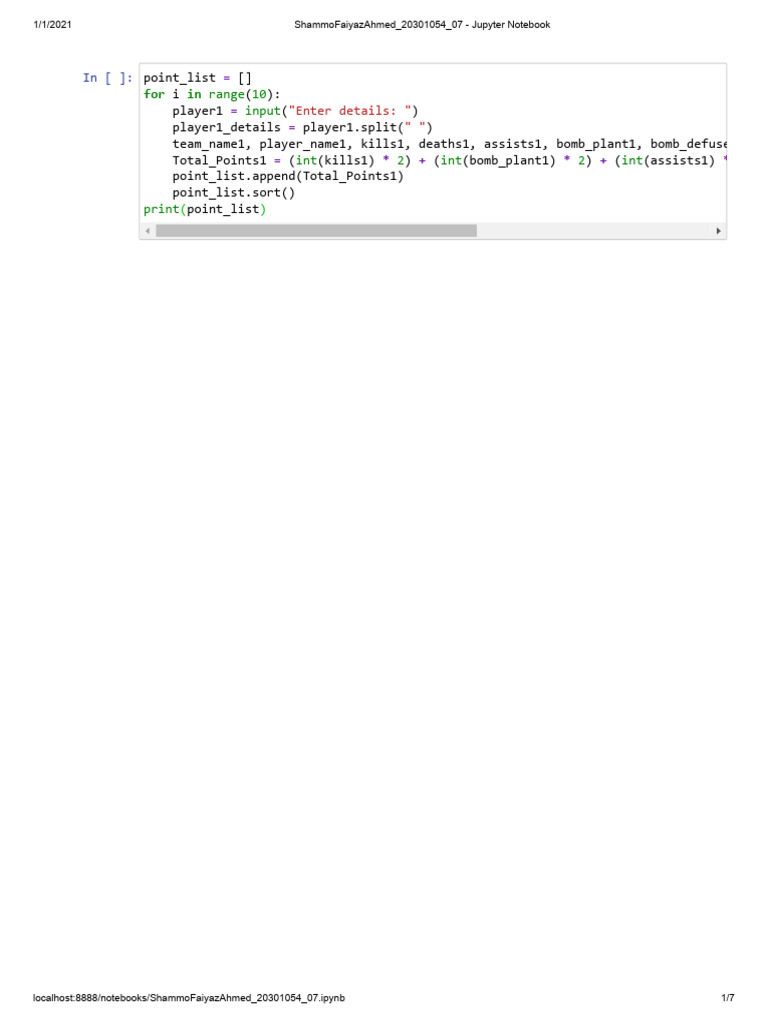 ShammoFaiyazAhmed - 20301054 - 07 - Jupyter Notebook | PDF