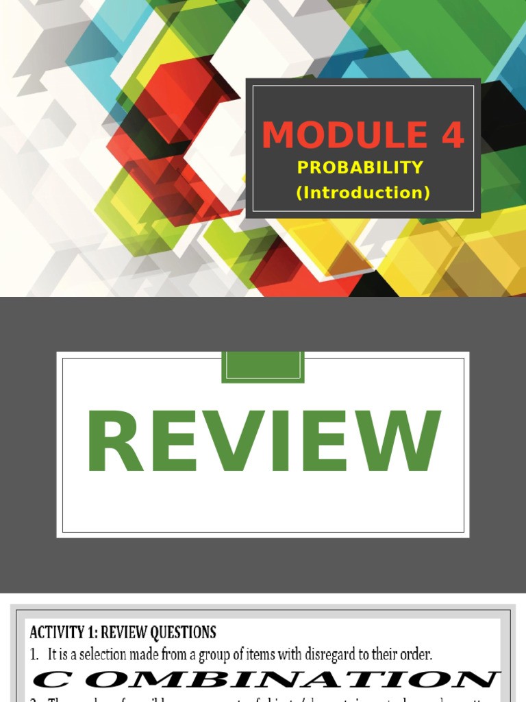Module Probability Introduction | PDF | Probability Theory | Mathematics